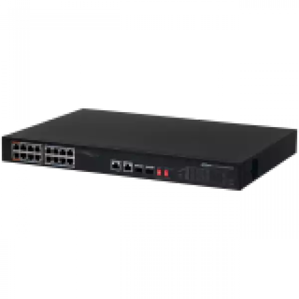 Dahua 18-Port Unmanaged Desktop PoE Switch, Layer 2, 16x 10/100 PoE po ...